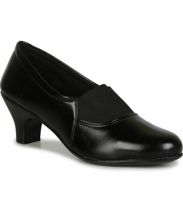 Krafter Jet Black Block Heel for Women - JioMart