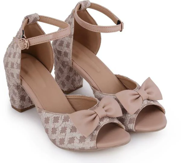 Stepee Trendy & Stylish PEACH Heel Sandals For Women - JioMart