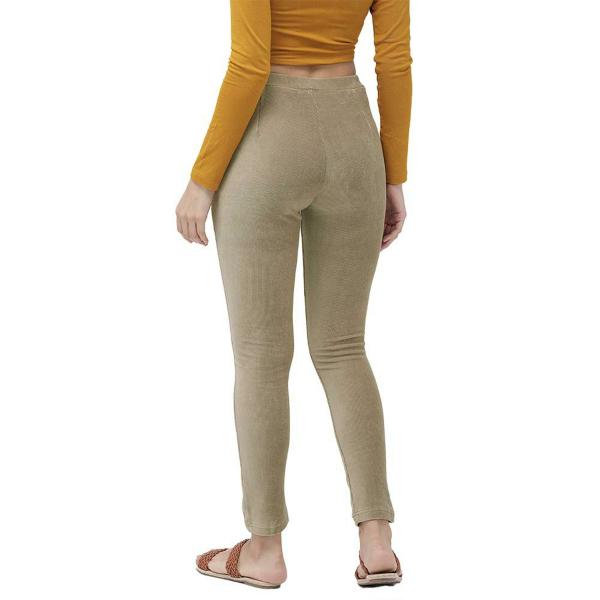 Go Colors Women Brown Corduroy Jeggings - JioMart