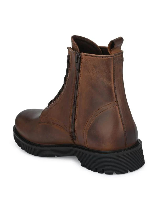 Delize Mens Brown Derby Boots - JioMart