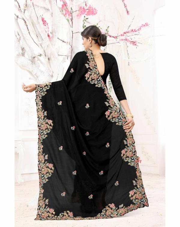 VELLY Women Black Art Silk Bollywood Saree - JioMart