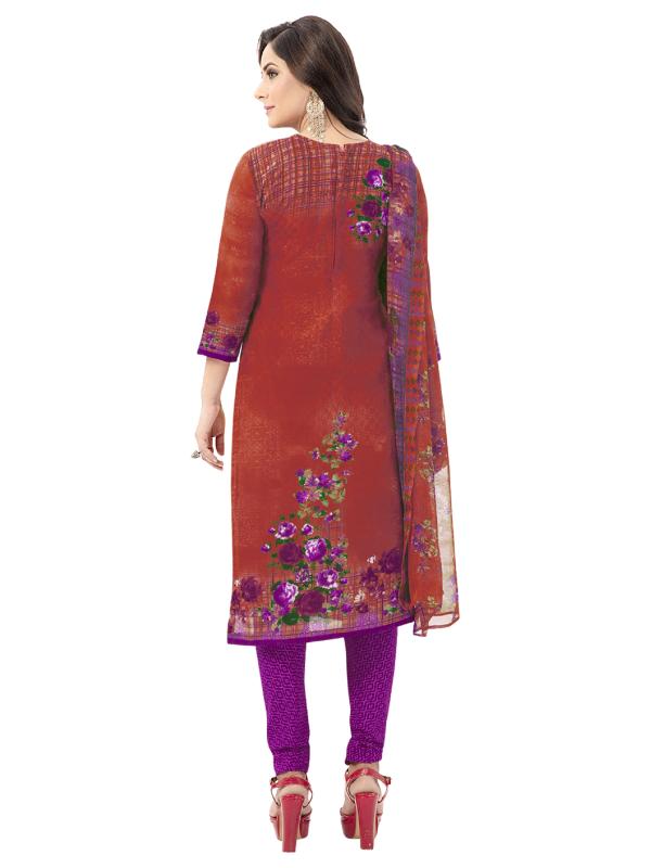 Jevi Prints Women's Unstitched Faux Crepe Wrinkle Free Printed Dress ...