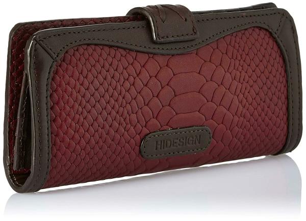 Hidesign Women Maroon Leather Wallet - JioMart