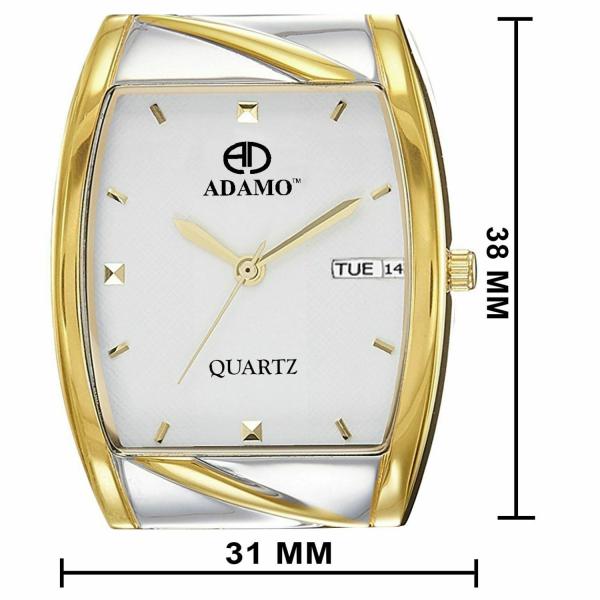 ADAMO SHINE White Dial Day & Date Men's & Boy's Watch 9315BM01 - JioMart