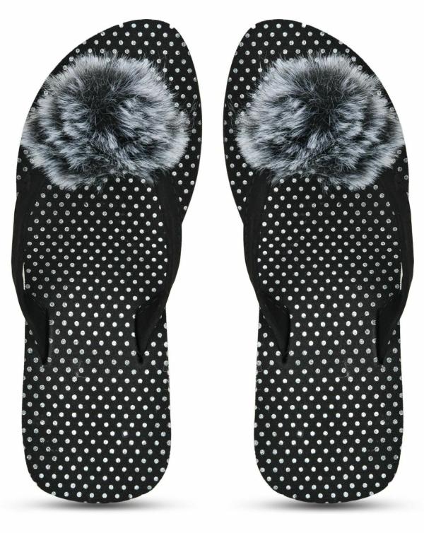 Drip Cross Black Women Flip Flops - UK 7 - JioMart