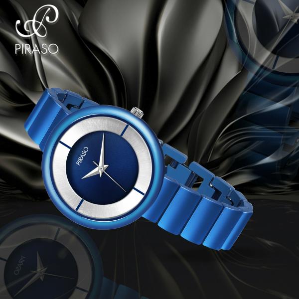 PIRASO Analog Blue Dial Blue Strap Watch for Women and Girls - JioMart