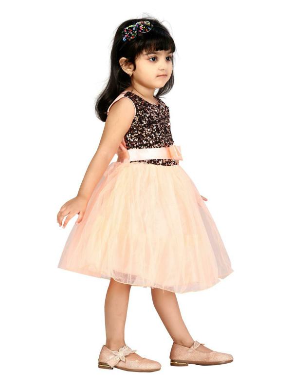 Aarika Girls Peach Color Frock - JioMart