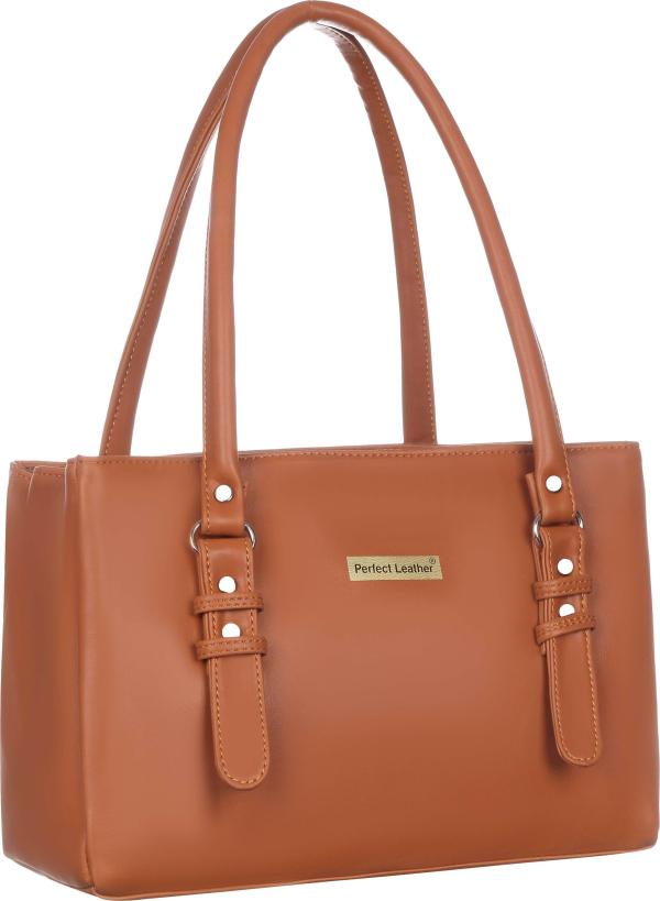 Perfect Leather Tan Shoulder Bag For Women - JioMart