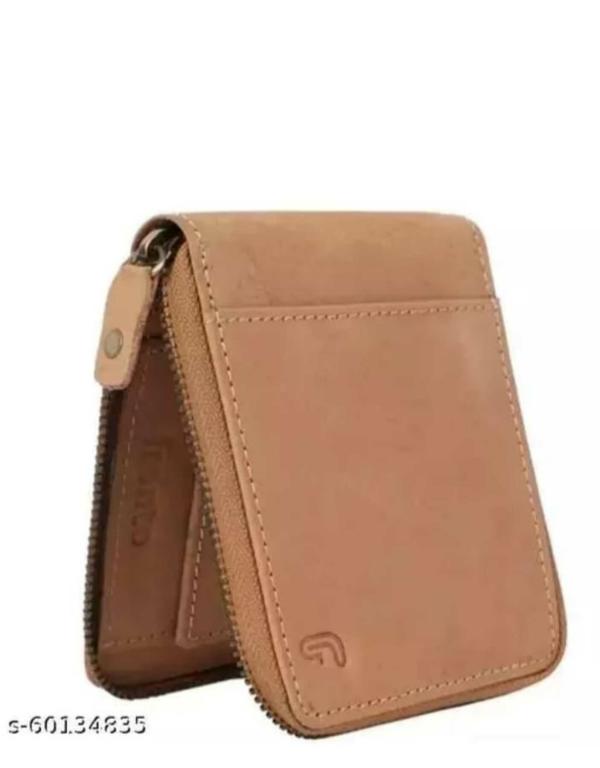 Fronto 100% Pure Zipper Genuine Leather RFID Tan Wallet for Men - JioMart