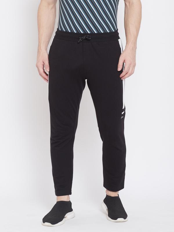 CAMLA Men Black Solid Track Bottoms - JioMart