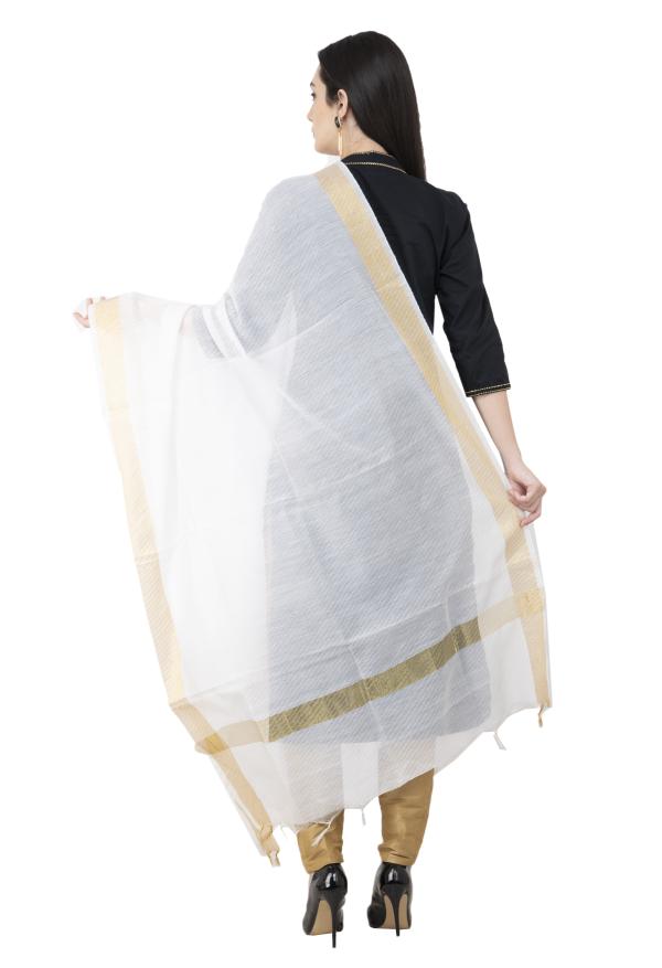 A R Silk Chanderi Crush Crush Design White Color Dupatta/Chunni - JioMart