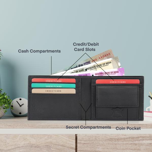 ROSS BROWN Black Leather Men's Leather Wallet - JioMart