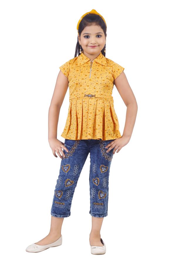 Burbn Yellow Top and Pant Set - JioMart