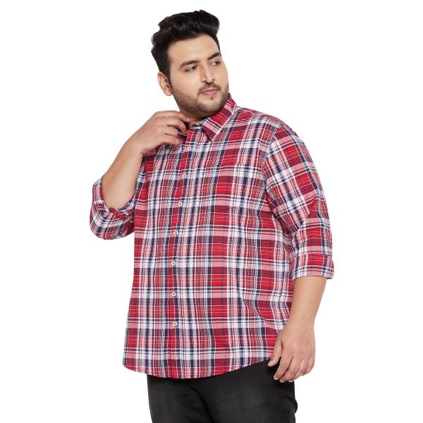 Bigbanana Men Plus Size Kartoo Check Shirt - JioMart