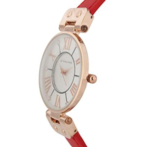 Giordano Analog White Dial Red Strap Watch For Women - JioMart