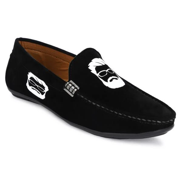 FLADA SHOE Men's Black Suede Slip-On Casual Loafer 9 UK/IND - JioMart
