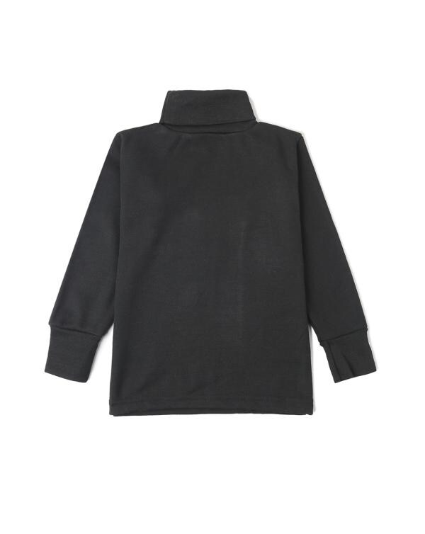 LUX COTT'S WOOL Kids Black Solid Cotton Blend Thermal top - JioMart