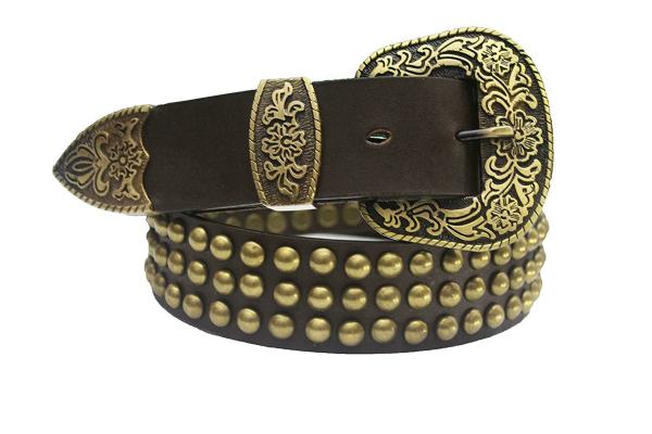 Pelt Leather Men Brown Genuine Leather Belt (34) - JioMart