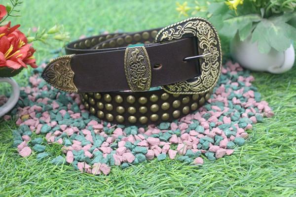 Pelt Leather Men Brown Genuine Leather Belt (34) - JioMart
