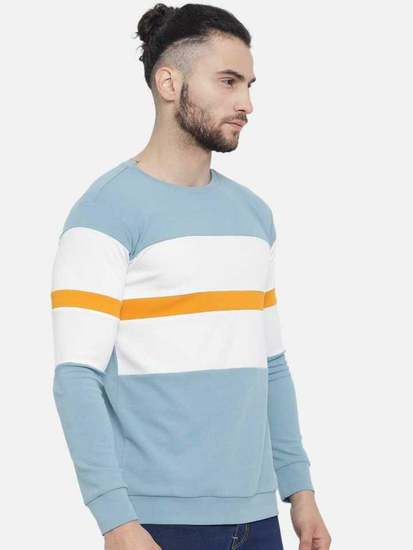 MFDS Men Light Blue Colorblock T Shirt (XXL) - JioMart