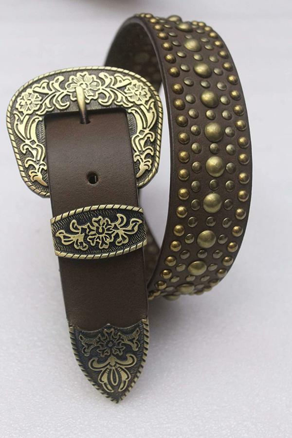 Pelt Leather Men Brown Genuine Leather Belt (38) - JioMart