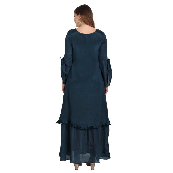 18 Attitude Full Length Ethnic One piece PEACOCK BLUE (XXXL) - JioMart