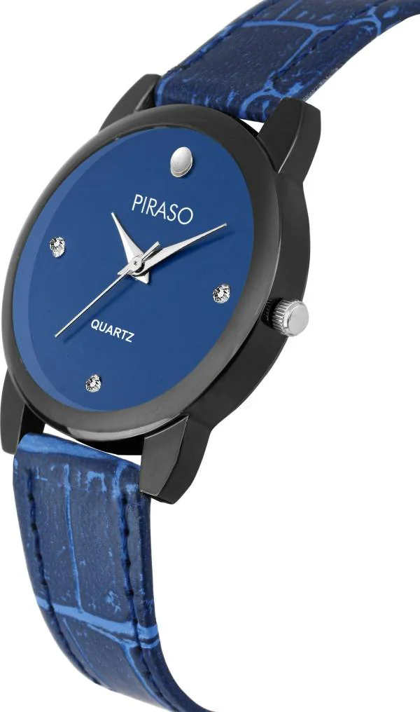 PIRASO Analog Blue Dial Blue Strap Watch for Women and Girls - JioMart