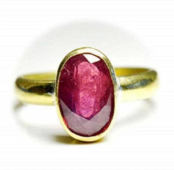 Aurra Stores Unique & Effective 100% Original Ruby Manik Stone Ring for Men & Women - JioMart