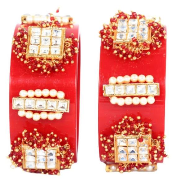 Zindura Red Kangan set for Girls - JioMart