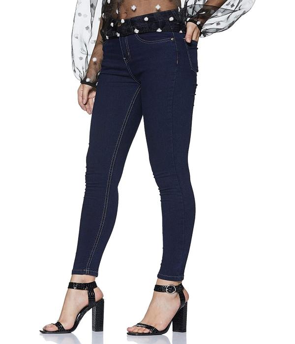 DRIFT OUTFIT Women Flared High Rise Blue Jeans - JioMart