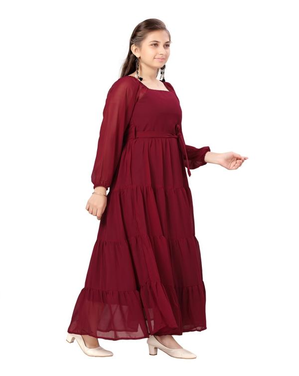 Aarika Girls Maroon Color Gown - JioMart