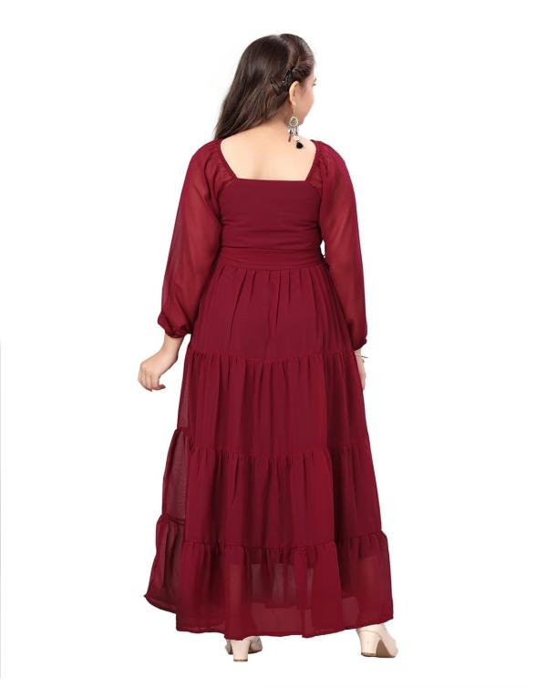 Aarika Girls Maroon Color Gown - JioMart