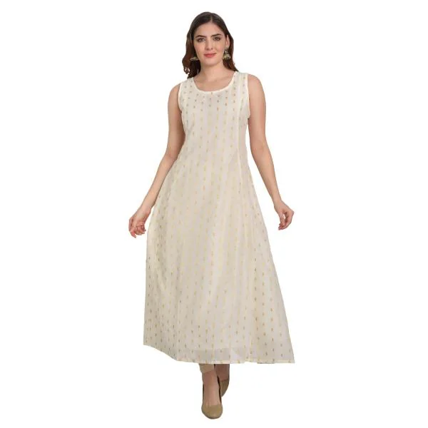 18 Attitude Full Length Ethnic One piece Off white(S) - JioMart