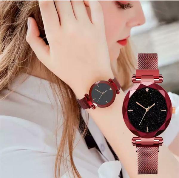 Watchstar Analog Black Dial Red Strap Watch For Women - JioMart