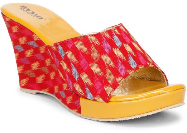 DYMO's Trendy & Comfortable Red Heel Sandals For Women - JioMart