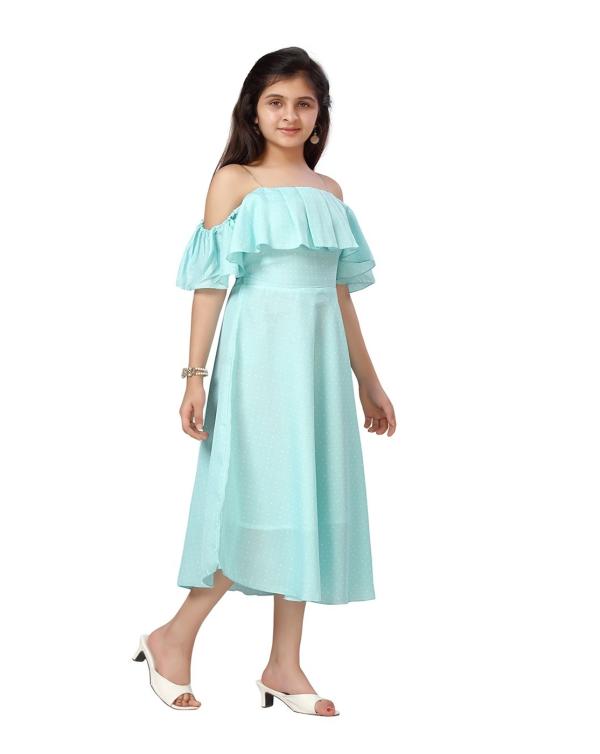Aarika Girls Firozi Color Dress - JioMart
