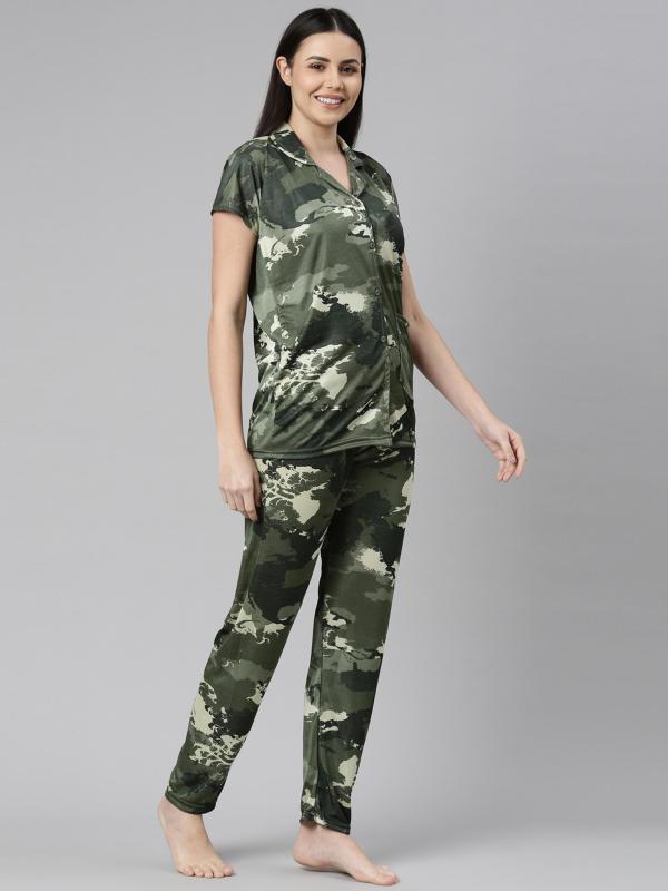 Loody'S Women Green Satin Night Suit Set (Xl) | Satin Nighties | XL ...