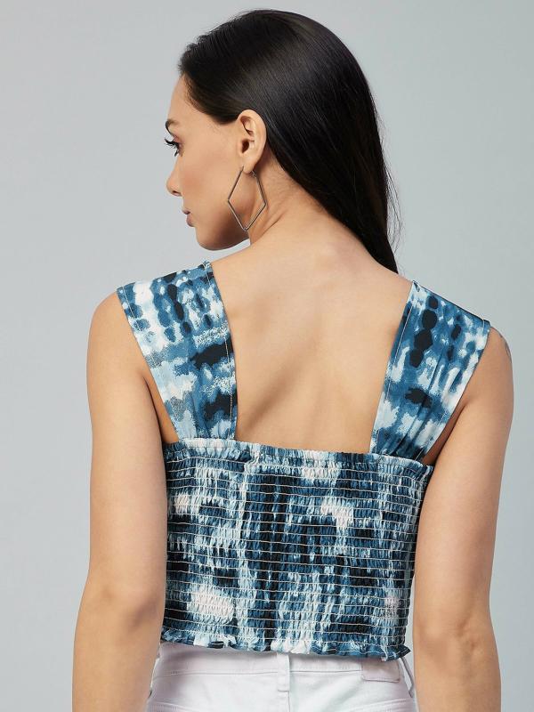 Rare Women Blue Printed Top - JioMart