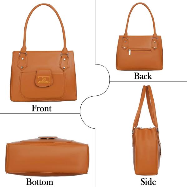 Perfect Leather Tan Shoulder Bag For Women - JioMart