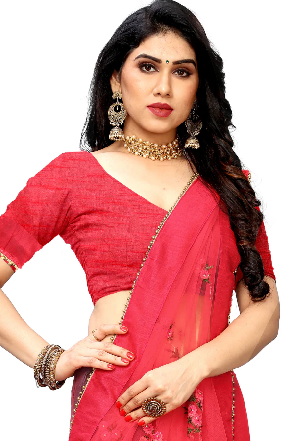 Patlani Style Heavy Net Fabric With Resham Embroidery Work Party Wear ...