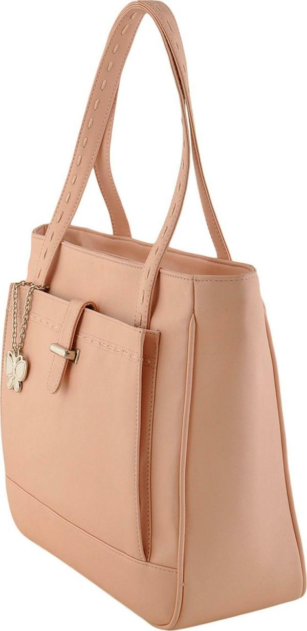 Butterflies Pink PU Magnetic Snap Handbag - JioMart