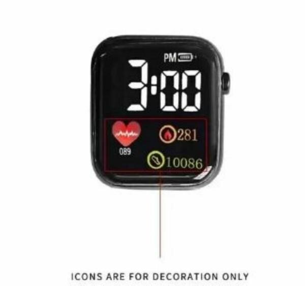 MVS Stylish Look With Dummy Icons Dial LED Digital Watches For Kids ...