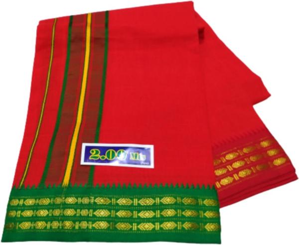Truevelli red Cotton Blend Dhoti Dhoti - JioMart
