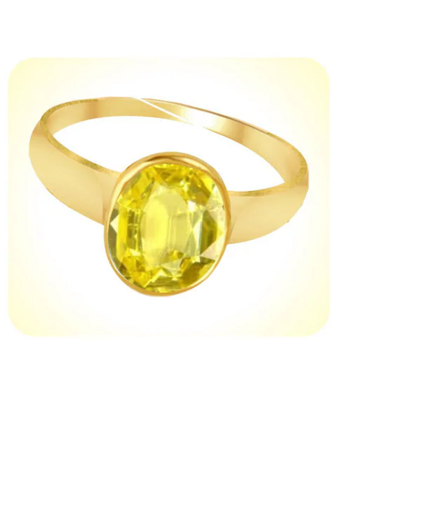 Ceylonmine Certified Yellow Sapphire Pukhraj Panchdhatu Astrology Ring For Women - JioMart