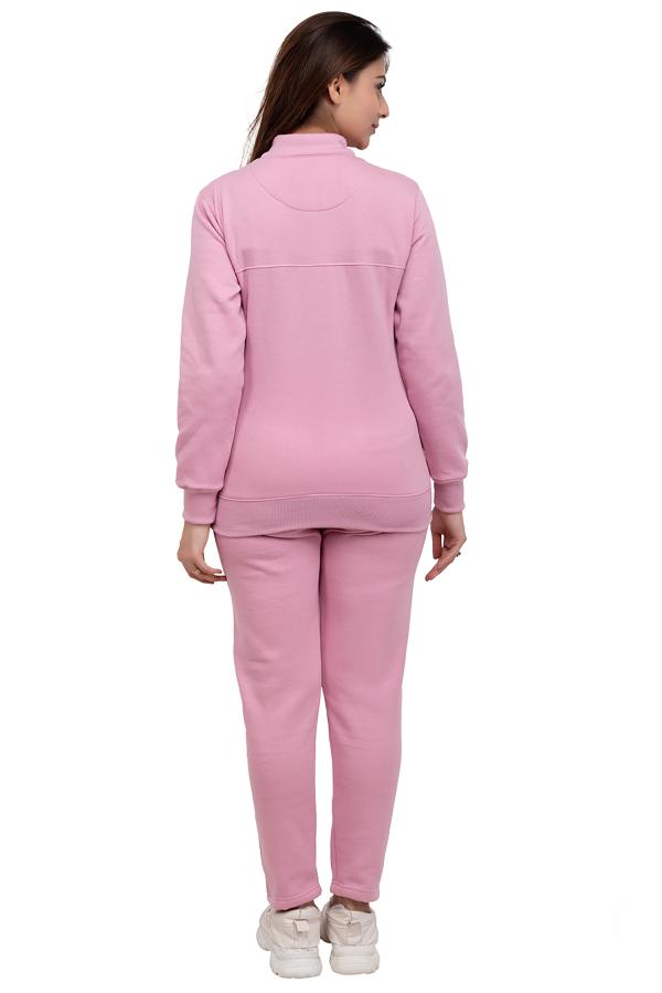 YHA Women Regular Fit Pastel Pink Track Suit - JioMart