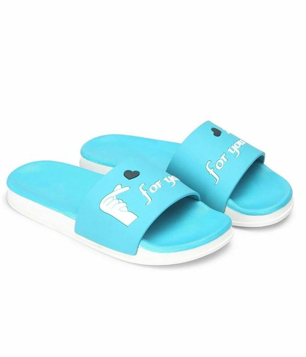 Des Tongs Blue Slides for Women - JioMart