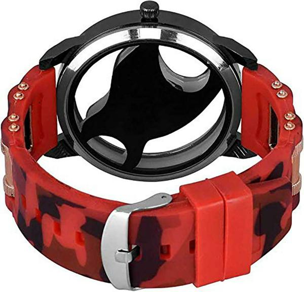 Rozti Analog Red Dial Red Strap Watch for Men - JioMart