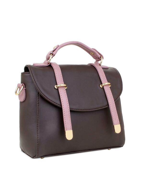 LEGAL BRIBE Brown Solid Polyurethane (PU) Handbag for Women - JioMart
