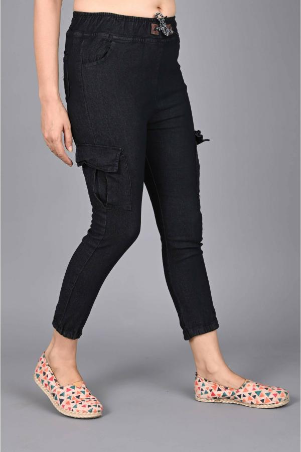Women Black Solid Denim Jeans (Pack of 1) - JioMart