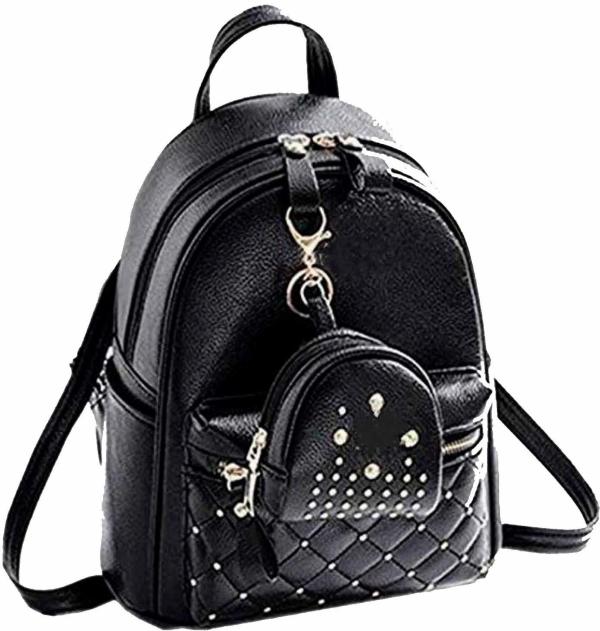 Duxbury Women Black Polyurethane (PU) Backpack, 10 L - JioMart
